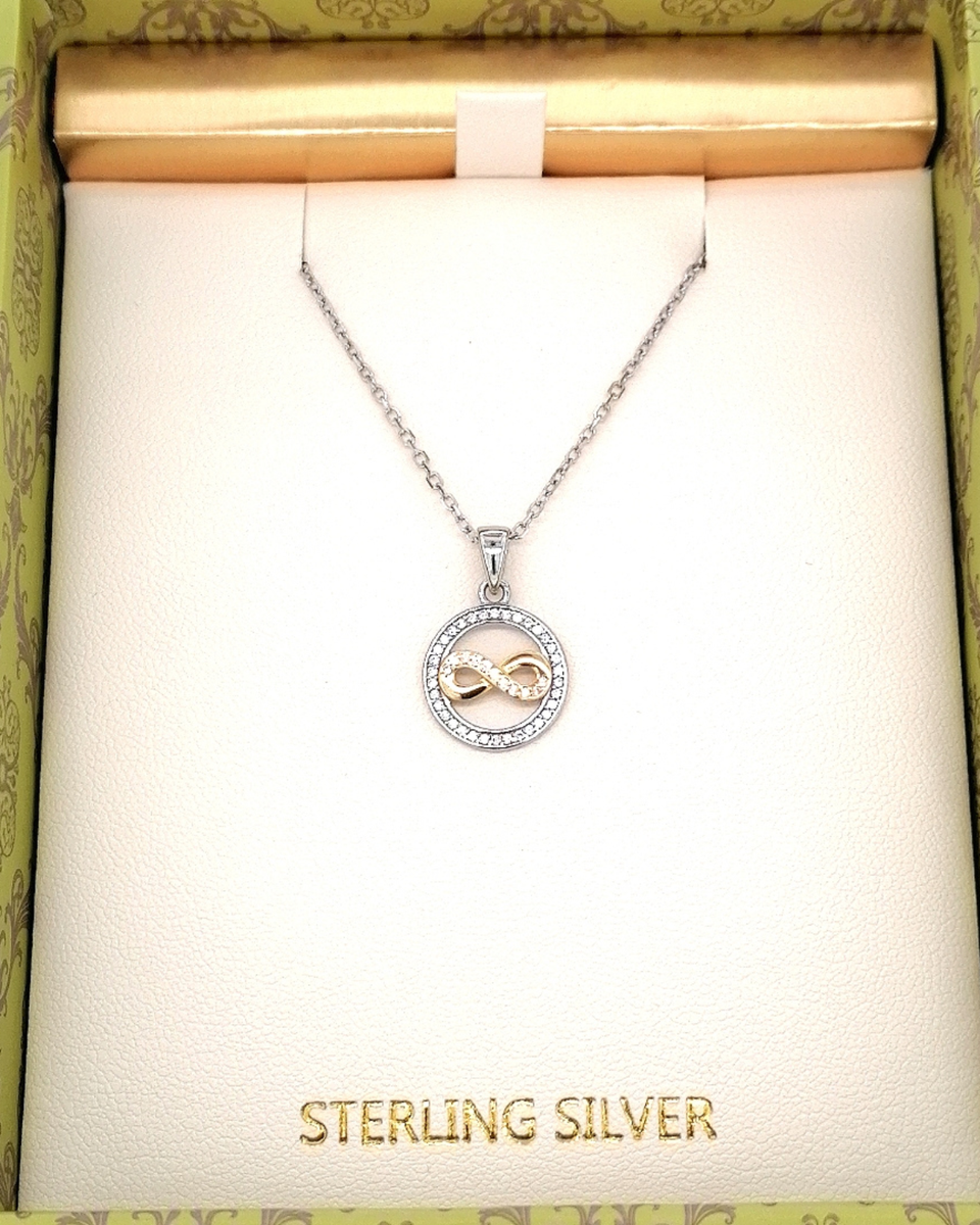 Two tone infinity necklace – Crossan Jewellers
